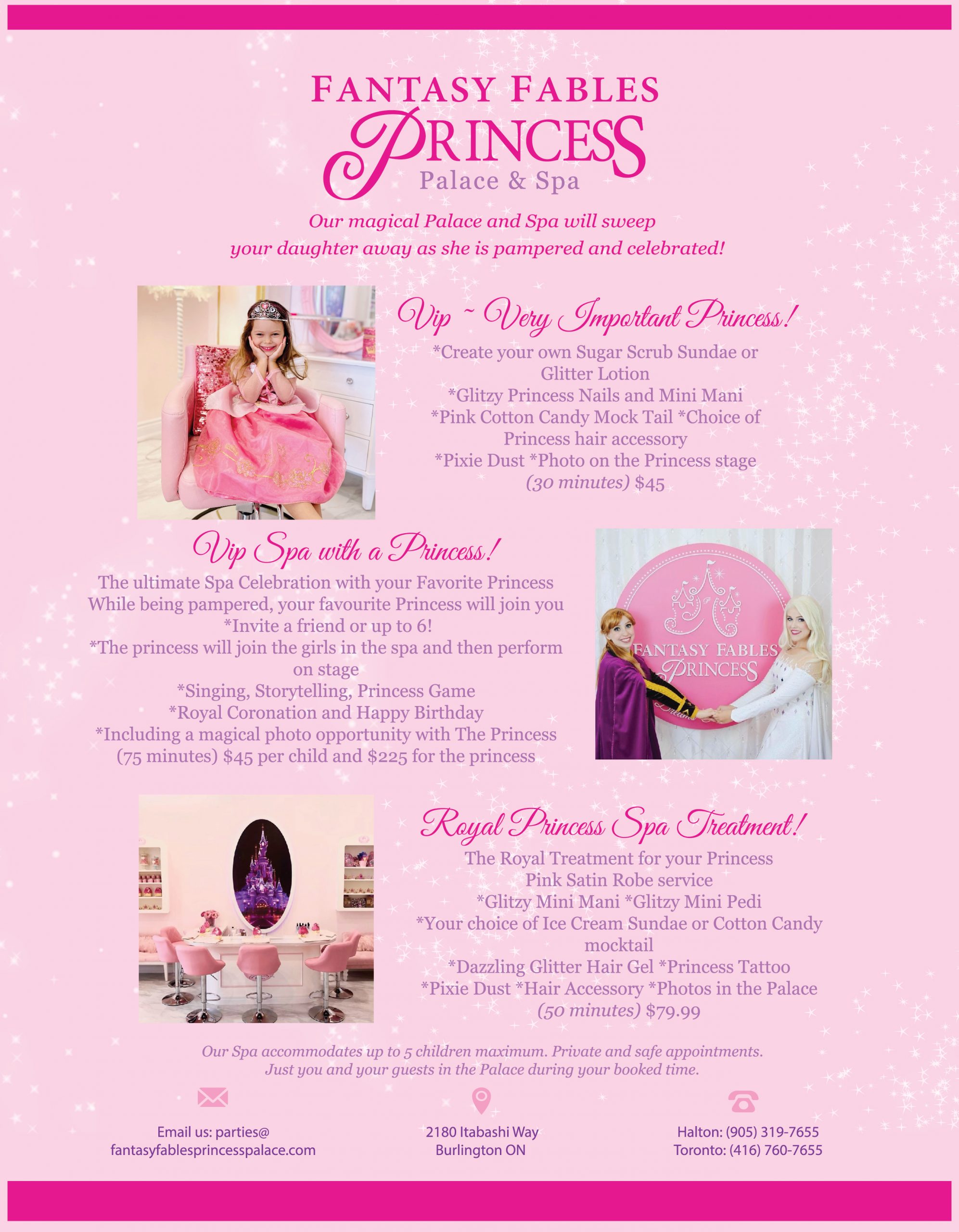 Spa | Fantasy Fables Princess Ballroom Southern Ontario